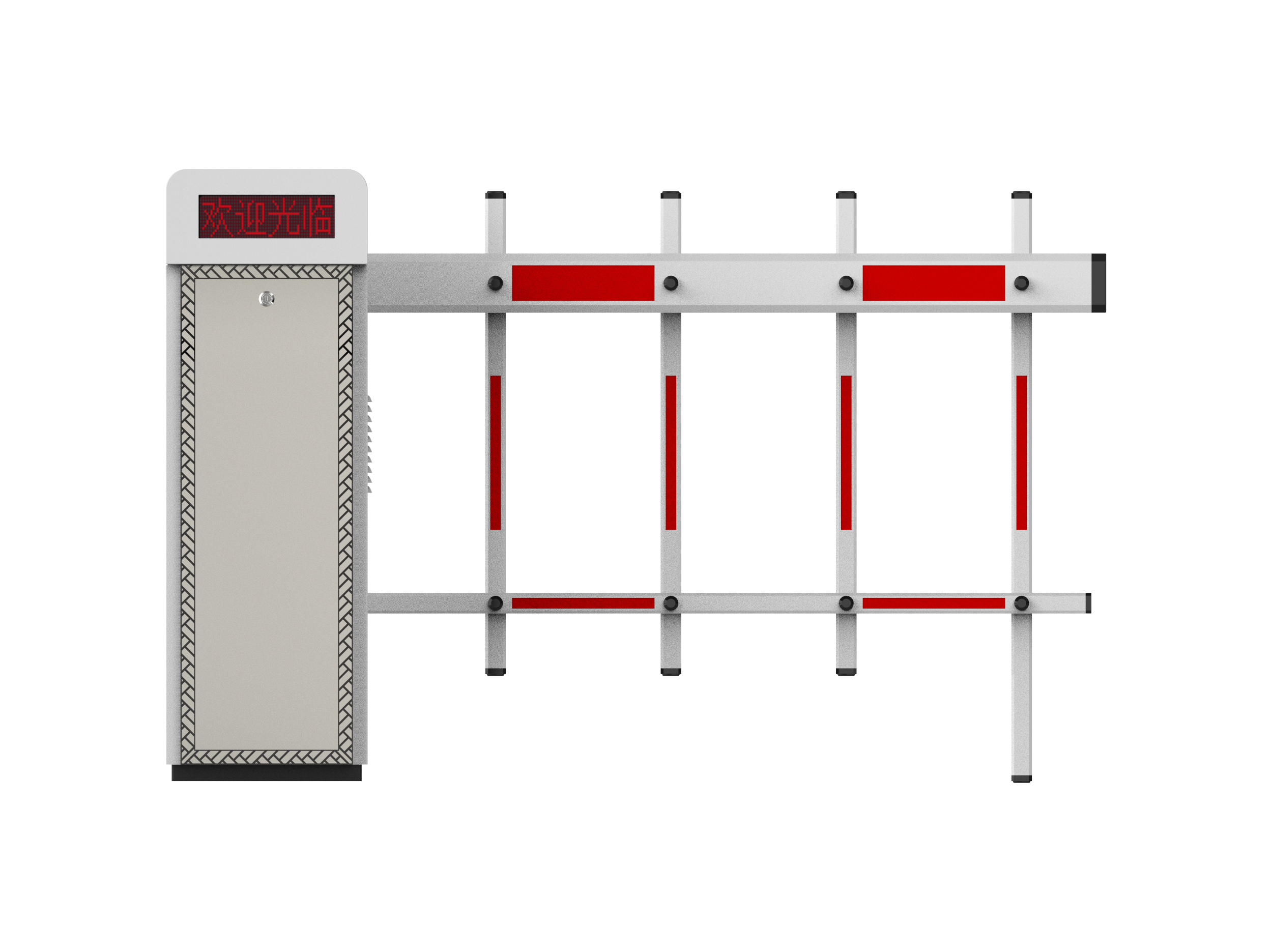 Ip55 120w Magnetic Boom Gate Vehicle Barrier Gate With Loop Detector